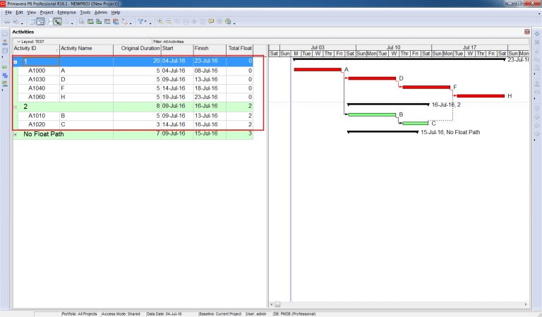 How to display Multiple Critical path in Primavera P6 – Khuong Do Blog