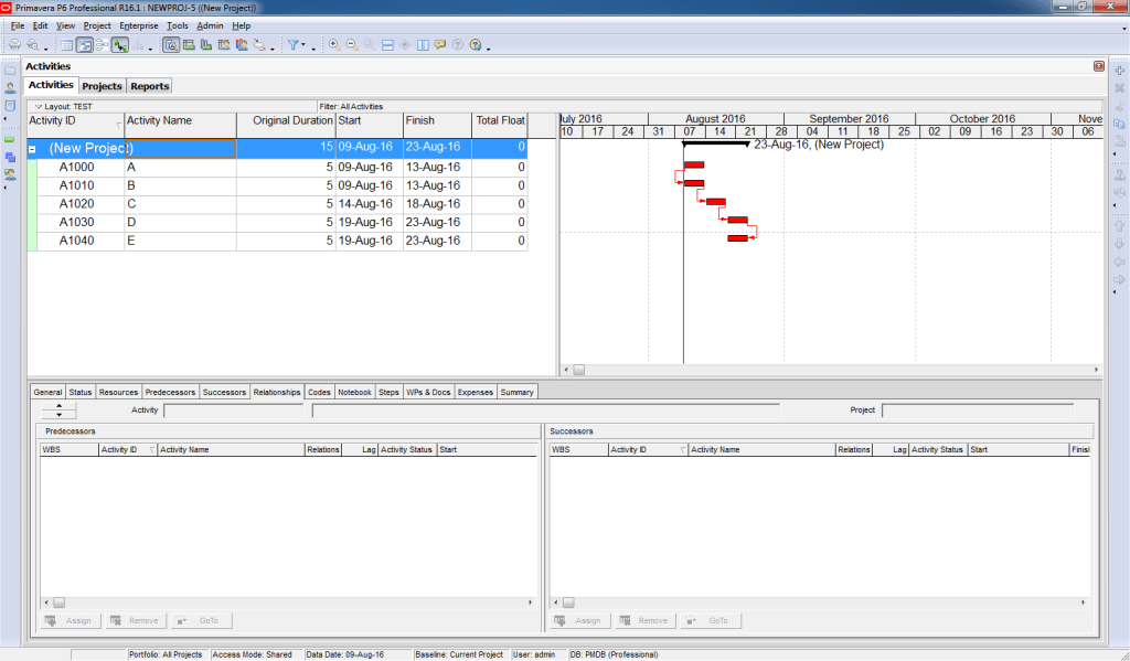 Filter activity by Relationship Type in Primavera P6 – Khuong Do Blog