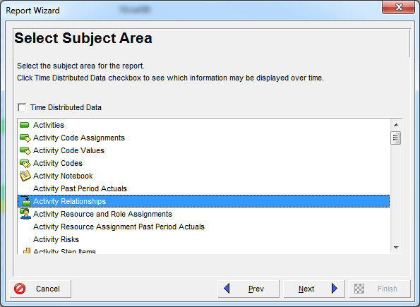 Filter activity by Relationship Type in Primavera P6 – Khuong Do Blog