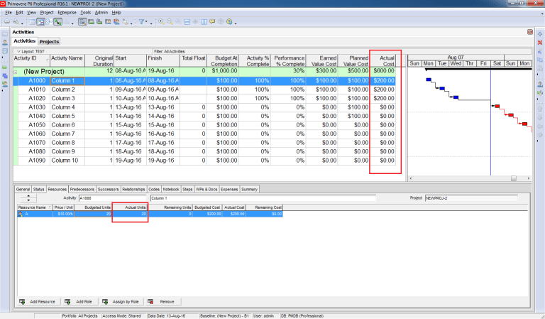 How to use Earned Value Management in Primavera P6 – Khuong Do Blog