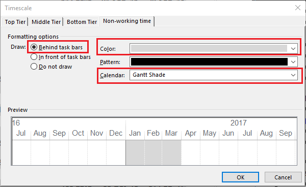 How to highlight a Time period in Gantt chart in Microsoft Project ...
